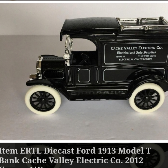 ERTL | Other | Ertl Diecast Model Of 913 Ford Model T Cache Valley ...
